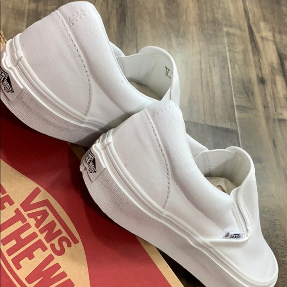 Vans | Shoes | Vans Classic Slip On True White Mens | Poshmark